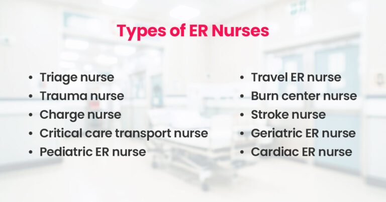 What Are Different Types Of Emergency Room Nurse (ER Nurse)